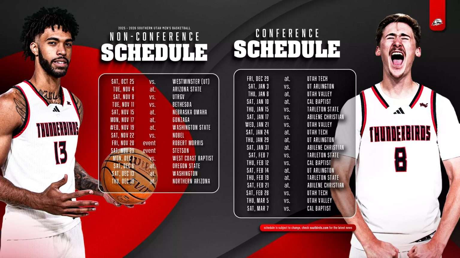 SUU Men's Basketball Announce Full 2025-26 Schedule - Iron County Today
